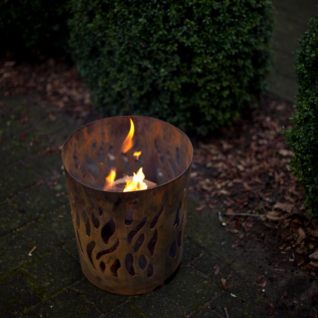 Small Round Garden Fire Log Burner Gardening Ts Direct